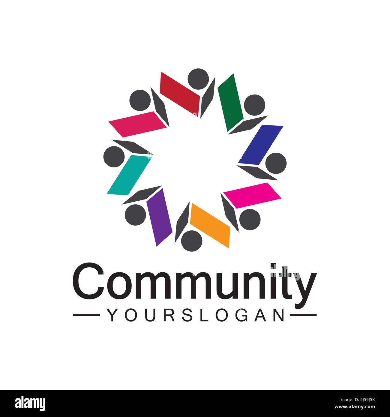 Community Logo Design Template for Teams or Groups.network and social ...