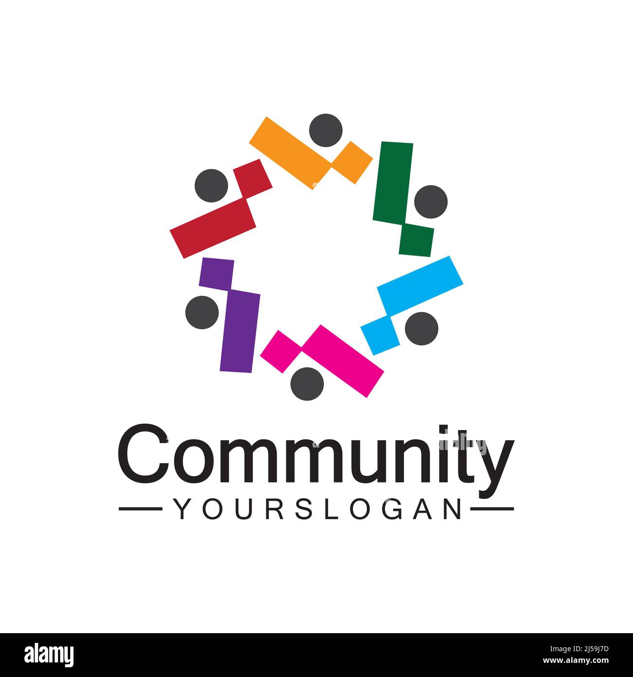 Community Logo Design Template for Teams or Groups.network and social ...