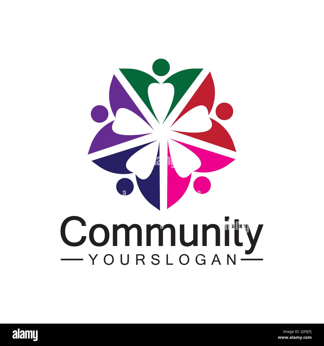Community Logo Design Template for Teams or Groups.network and social ...
