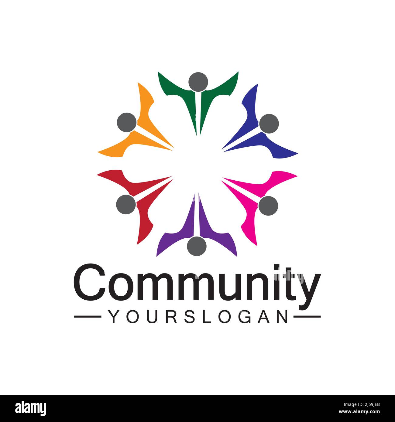 Community Logo Design Template for Teams or Groups.network and social ...