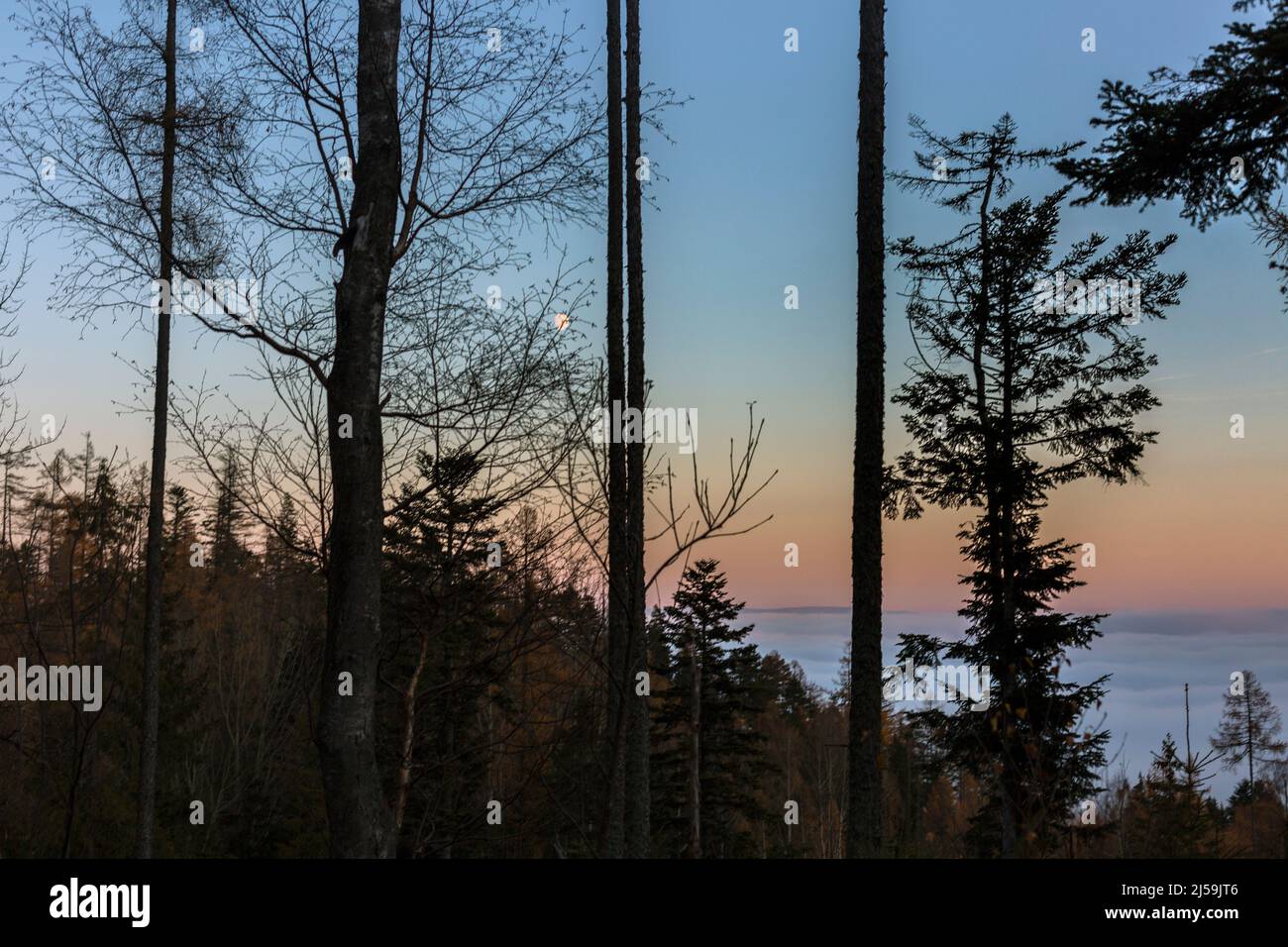 Sunset in mountain landscape Vysoké Tatry, High Tatra Mountains - the ...