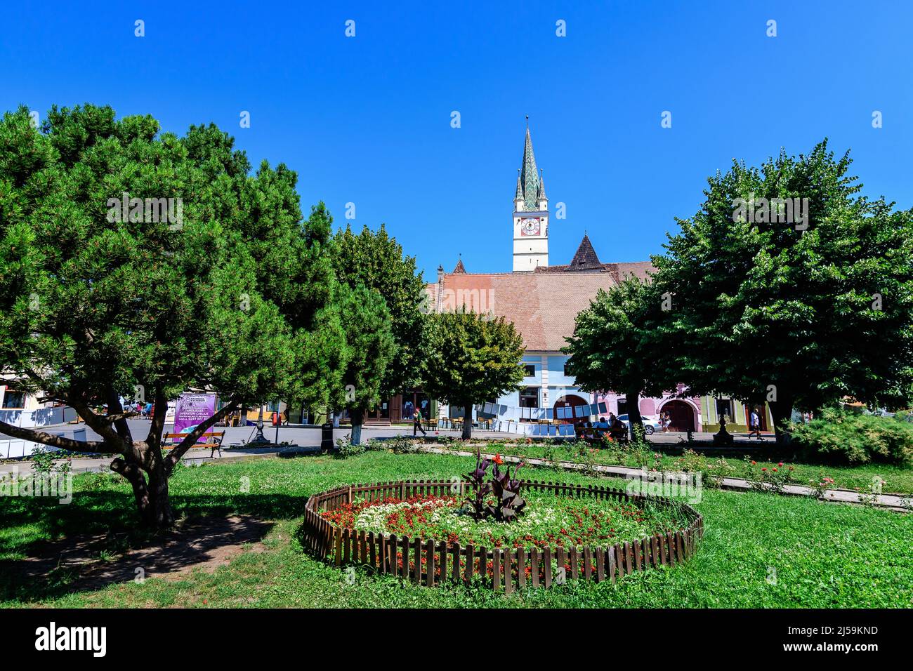 City landscape with Ferdinand I King Square (Piata Regele Ferdinand I ...
