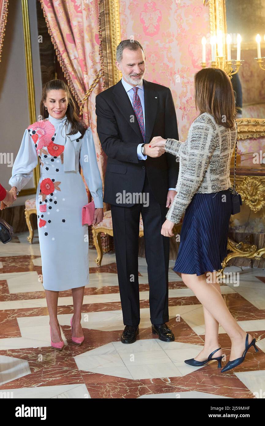21-04-2022 Madrid Queen Letizia and King Felipe during the world of ...