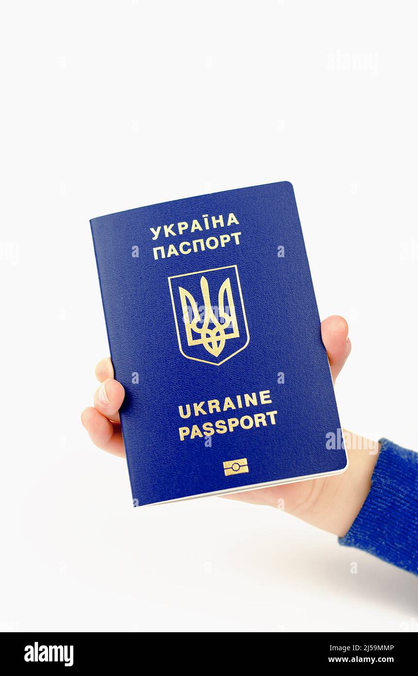 Inscription in Ukrainian Ukraine Passport. Passport of a citizen of ...