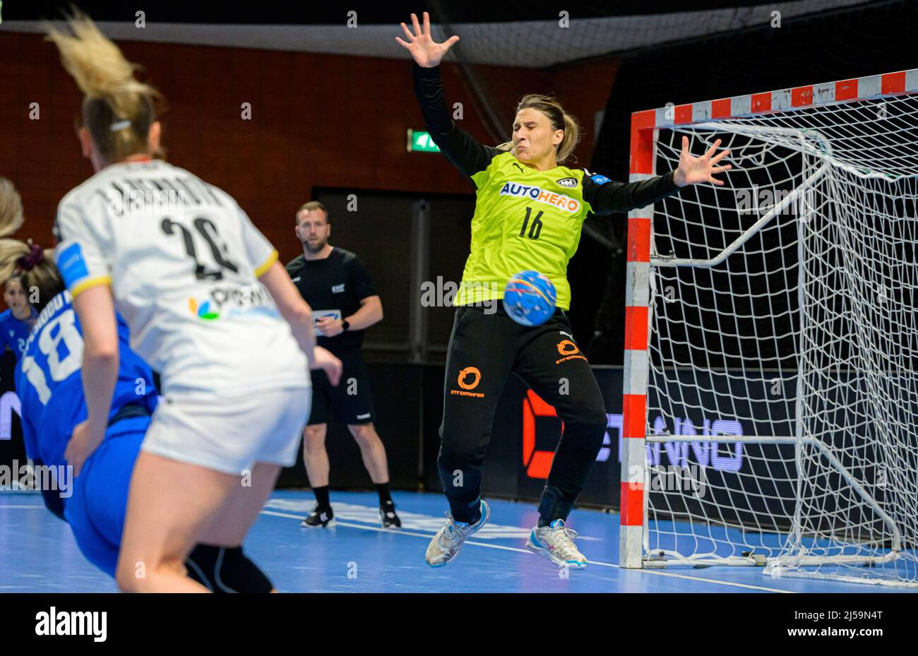 Almere, Netherlands. 21st Apr, 2022. Handball, women, European ...