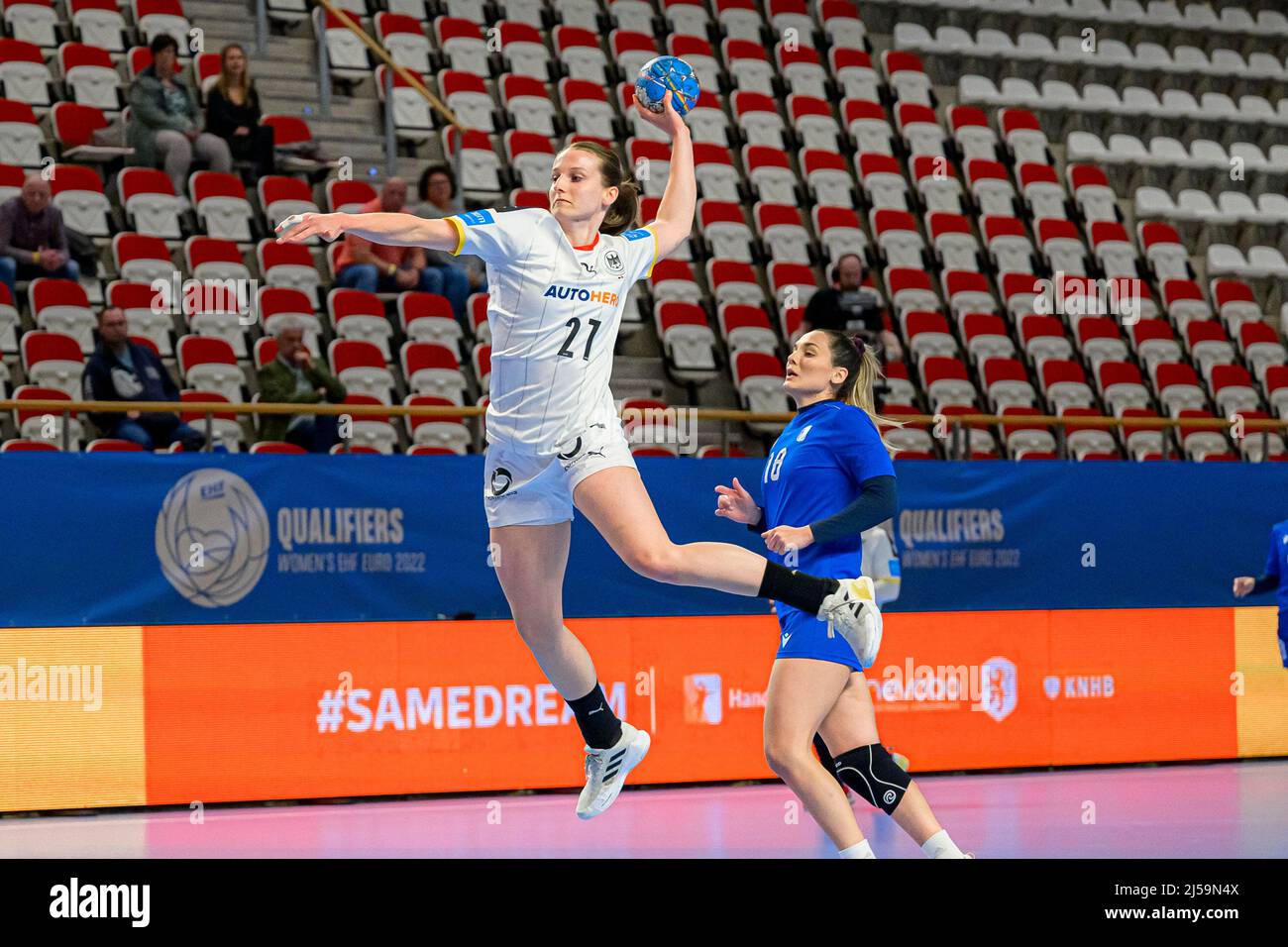 Almere, Netherlands. 21st Apr, 2022. Handball, women, European ...