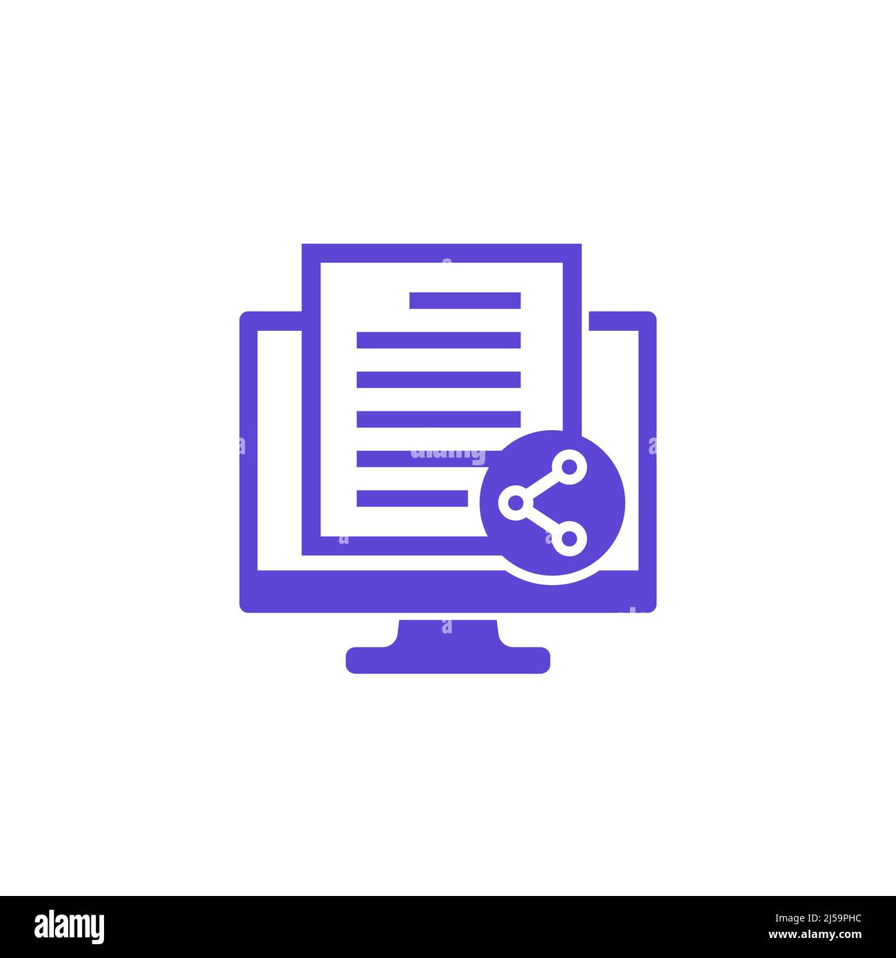 shared document vector icon on white Stock Vector Image & Art - Alamy