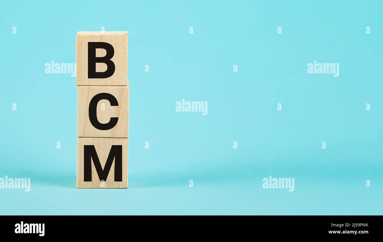 BCM - Business Continuity Management acronym, business concept b Stock ...