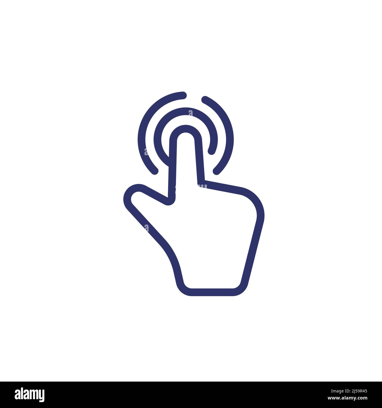 touch line icon, hand gesture Stock Vector Image & Art - Alamy