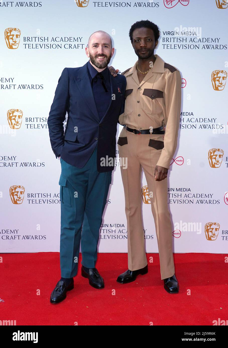 David Carlyle and Omari Douglas (right)attending the nominees' party ...