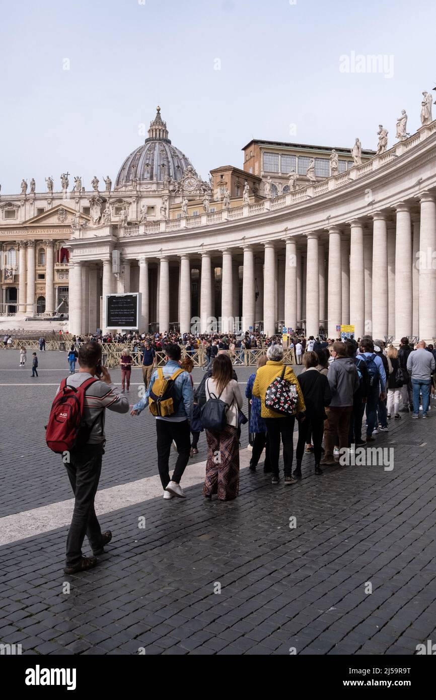 People in large numbers gather for the Easter Sunday service in St ...