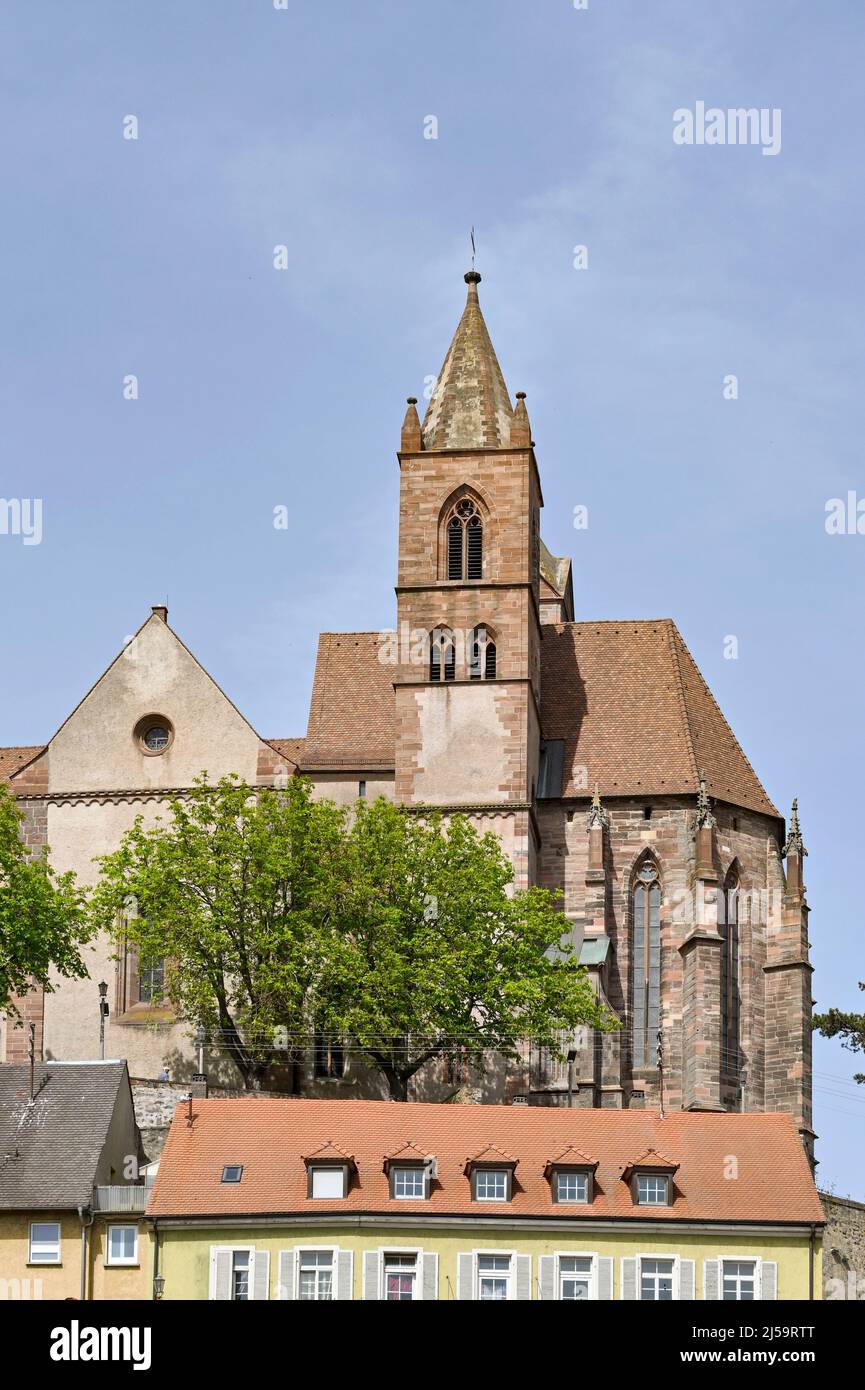 Breisach, Germany - April 2022: St Stephen's Cathedral which sits on a ...