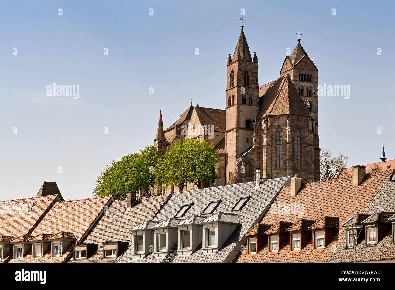 Breisach, Germany - April 2022: St Stephen's Cathedral which sits on a ...