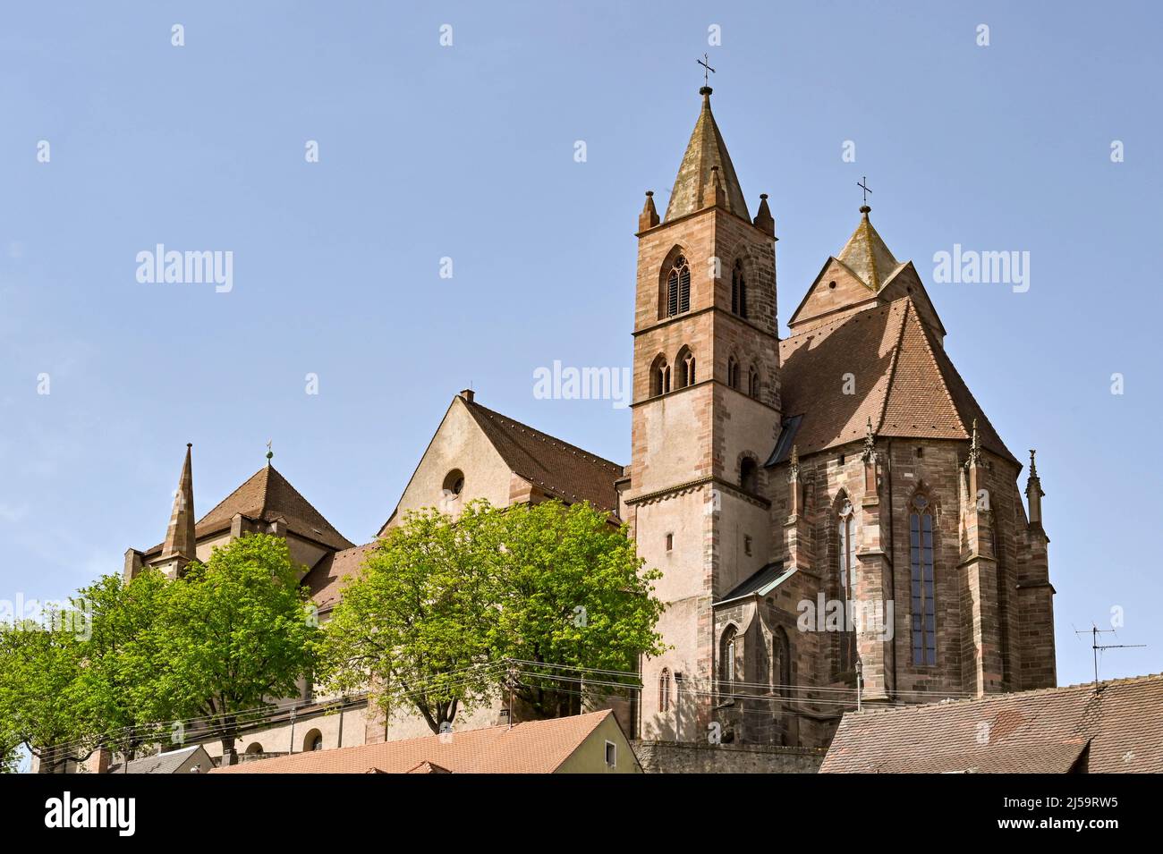 Breisach, Germany - April 2022: St Stephen's Cathedral which sits on a ...