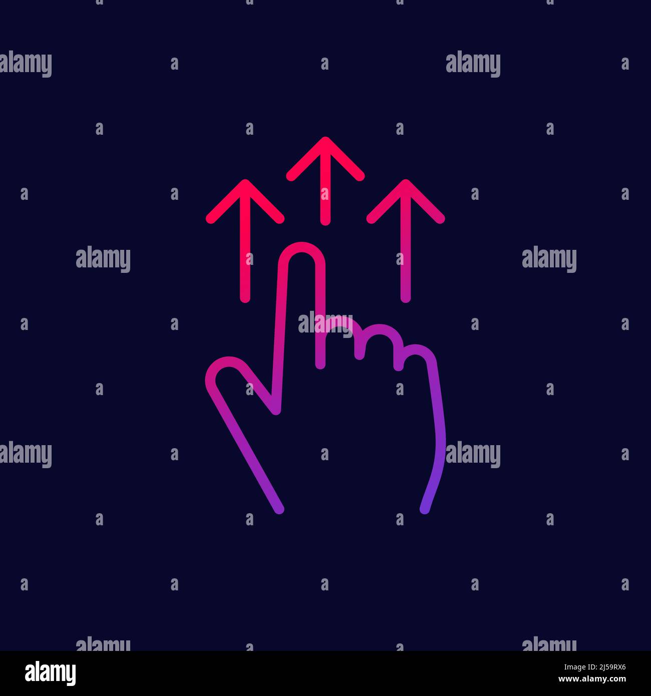 Swipe up, hand gesture line icon Stock Vector Image & Art - Alamy