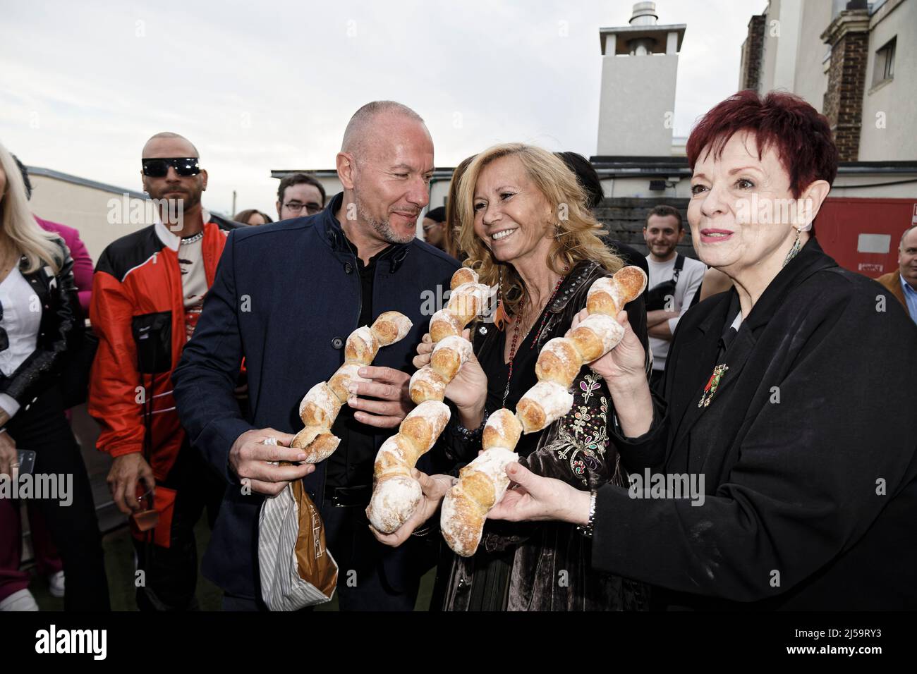 Paris, France. 20th Apr, 2022. Pascal Soetens, Fiona Gelin and Fabienne ...