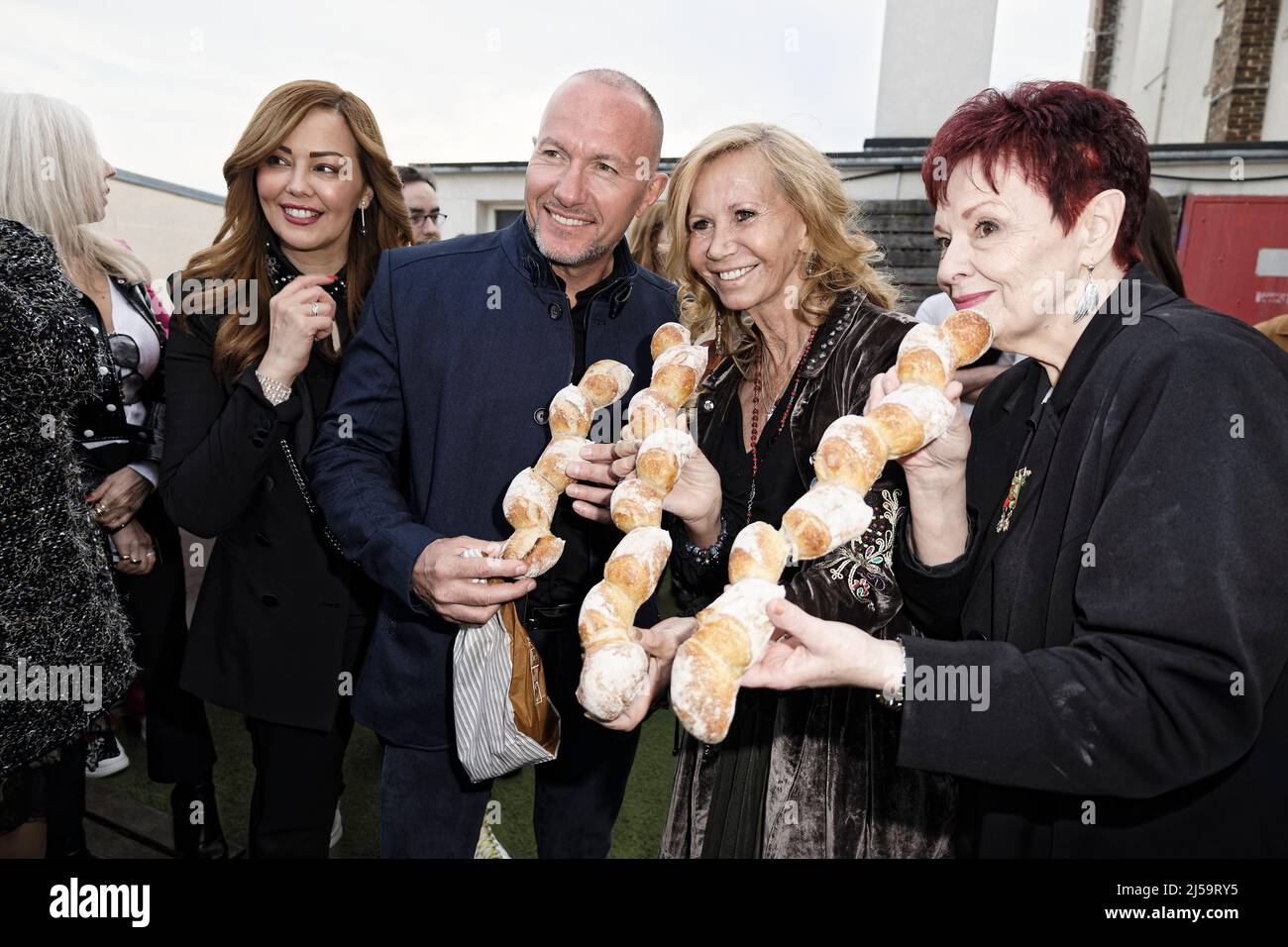 Paris, France. 20th Apr, 2022. Pascal Soetens, Fiona Gelin and Fabienne ...
