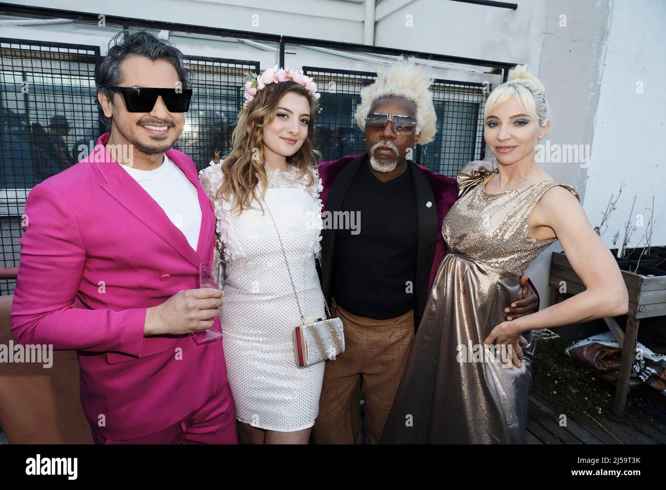 Paris, France. 20th Apr, 2022. A guest, model Jade-Inès Bricard ...