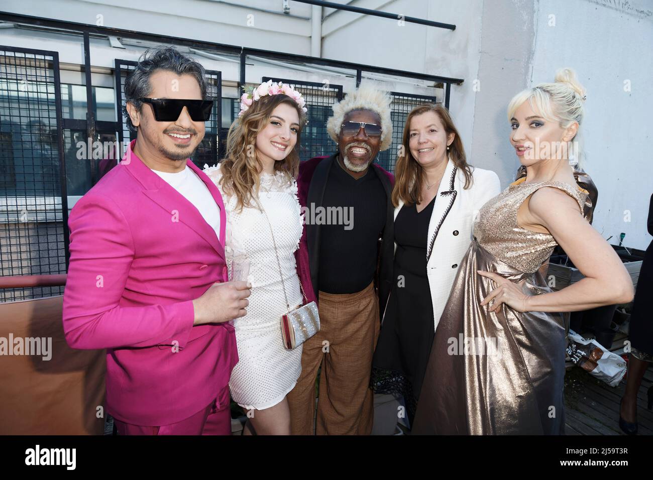 Paris, France. 20th Apr, 2022. A guest, model Jade-Inès Bricard ...