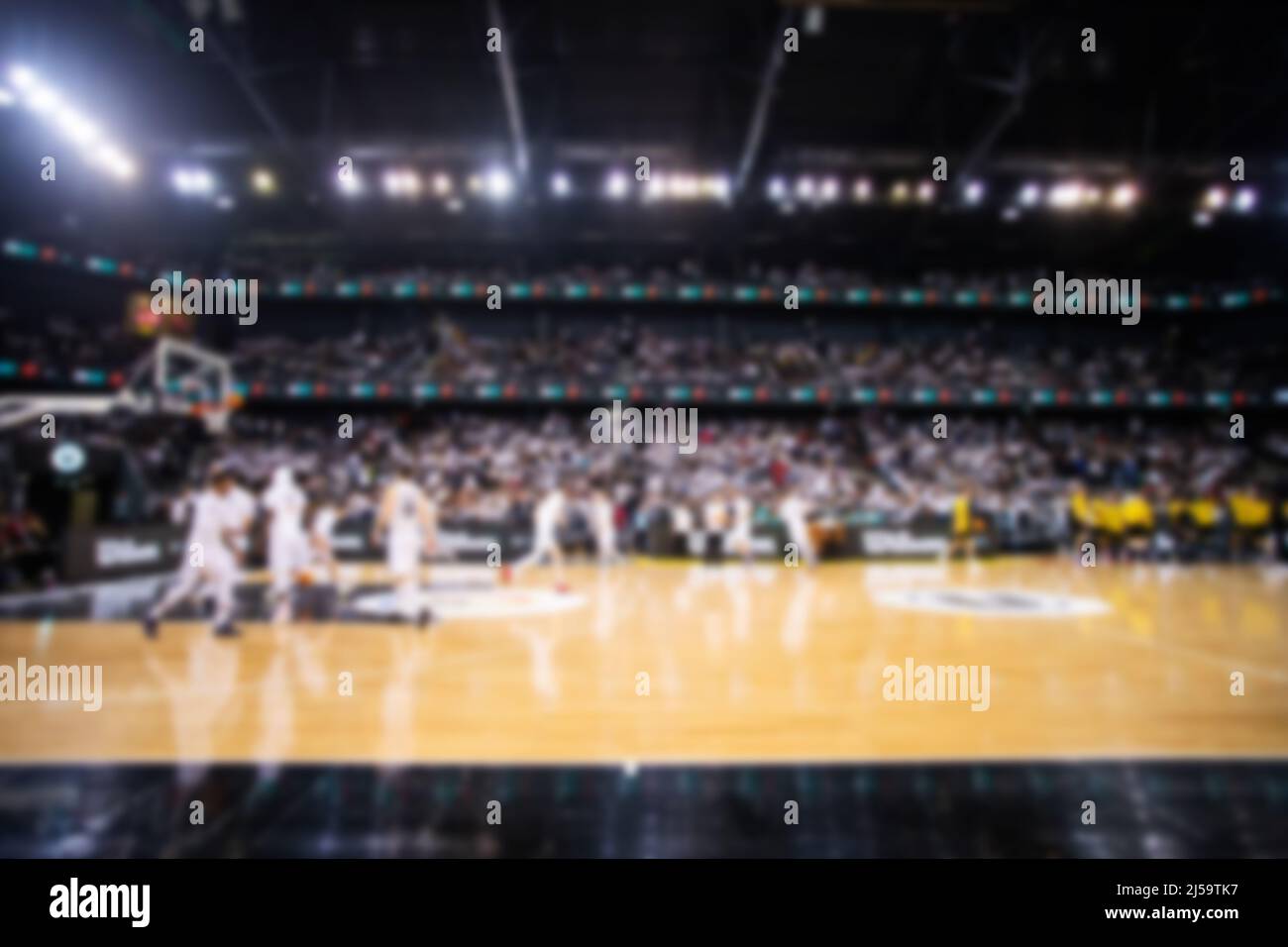blurred supporters crowd in a basketball court during game Stock Photo ...
