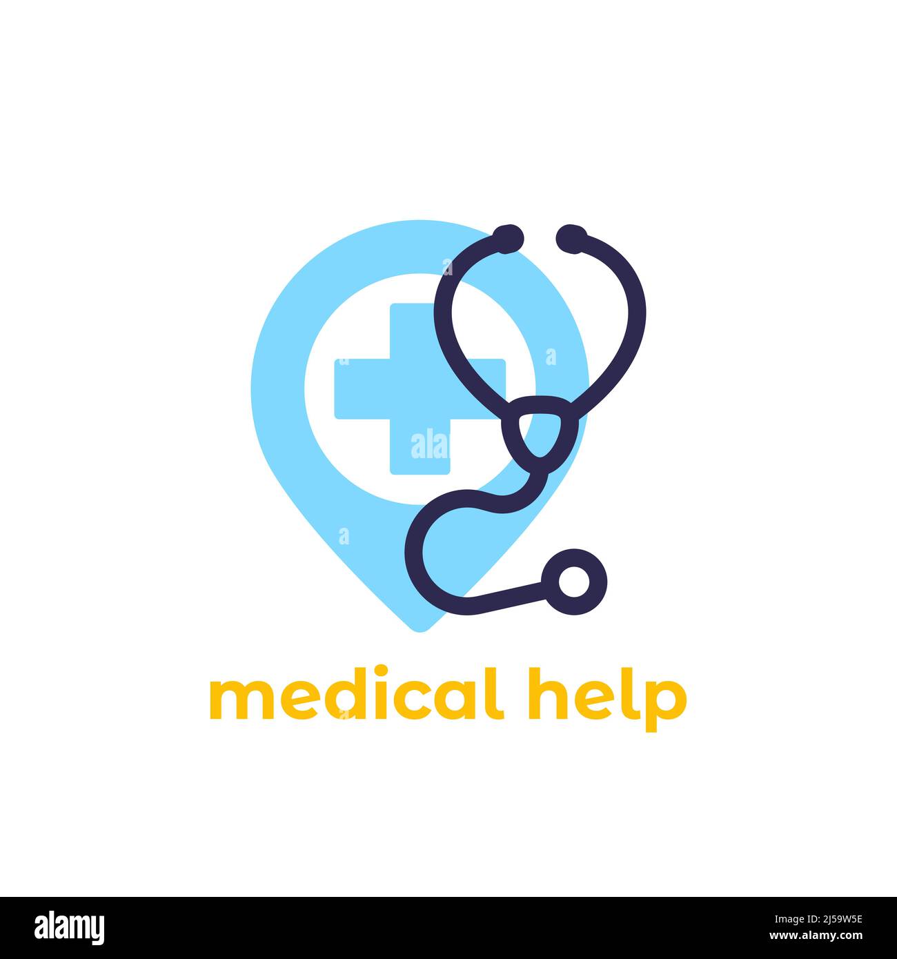 medical help vector logo design Stock Vector Image & Art - Alamy