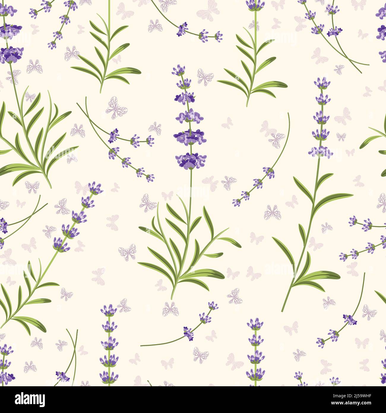 Lavender seamless vector pattern for fabric, paper. Lavender pattern ...