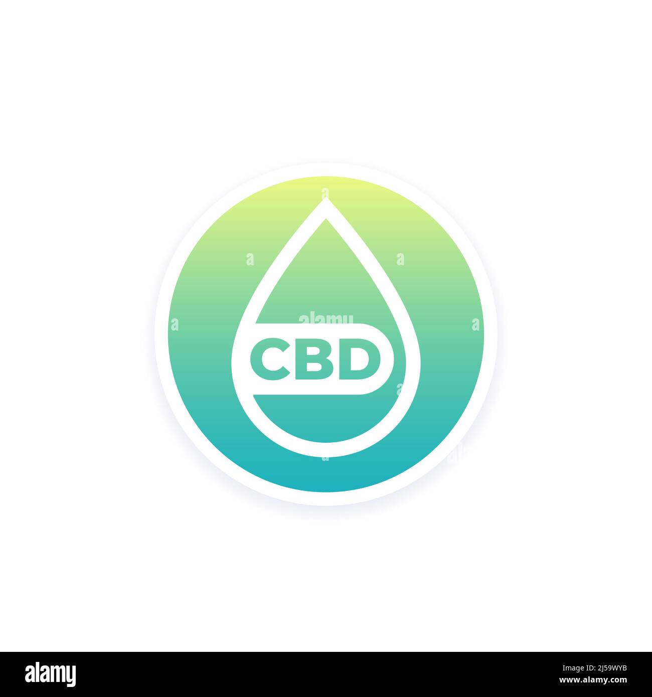 CBD oil drop round icon Stock Vector Image & Art - Alamy