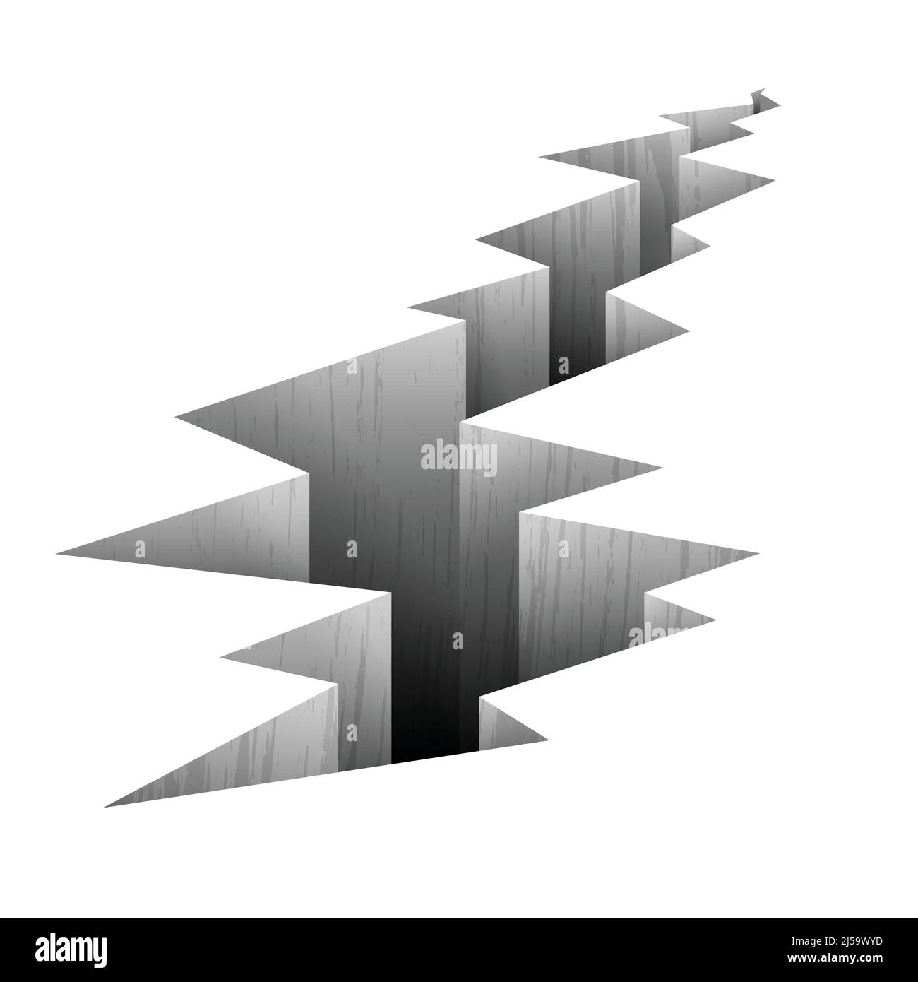 Crack fault line in ground vector illustration. Crack in ground after ...