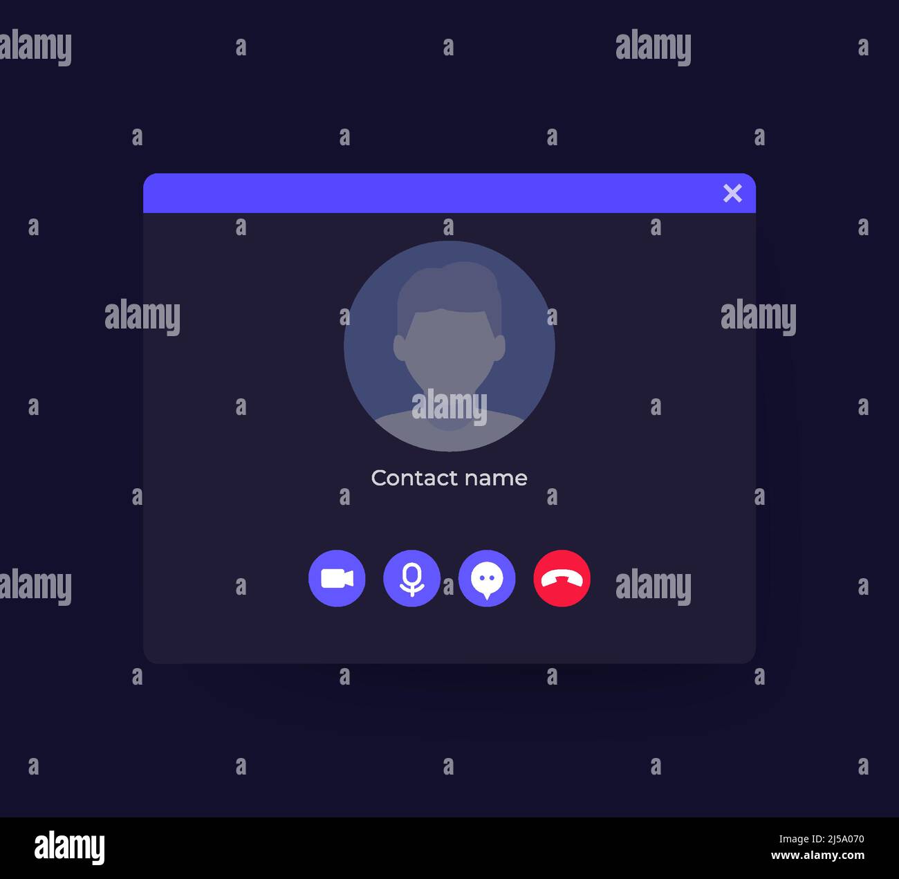 video call interface design, vector Stock Vector Image & Art - Alamy
