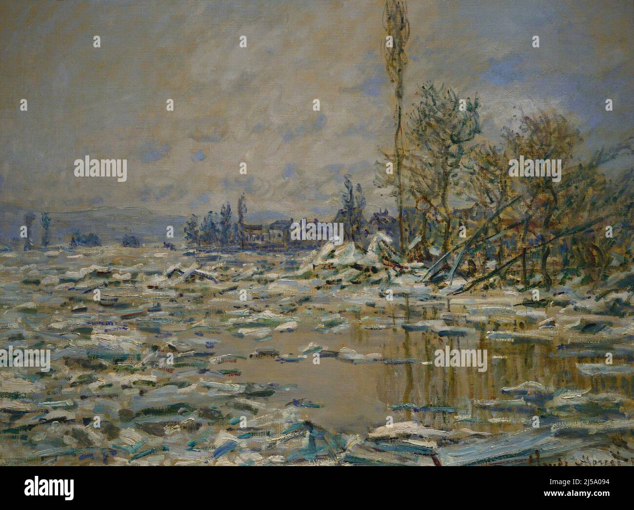 Claude Monet (1840-1926). French Impressionist painter. The Break-Up of ...