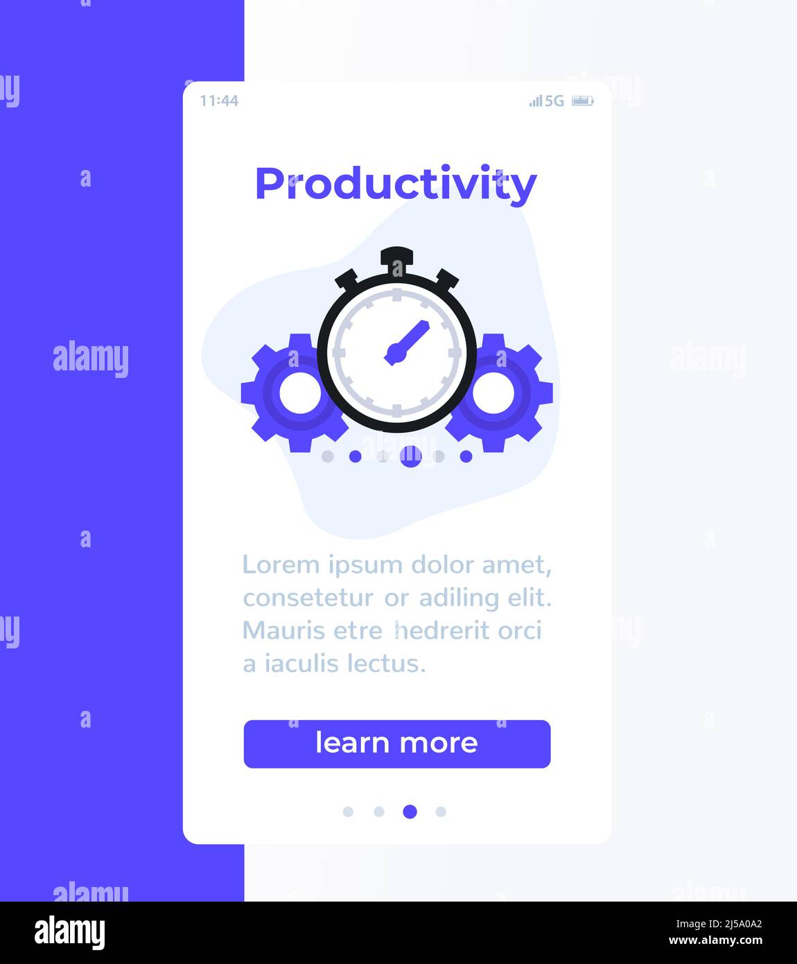 productivity mobile banner with vector icon Stock Vector Image & Art ...