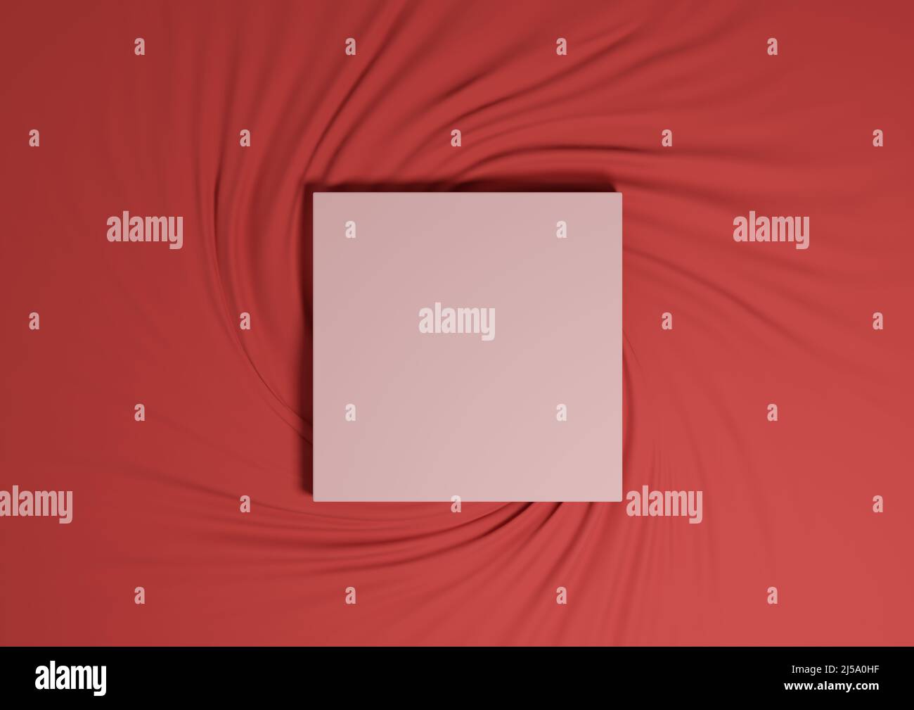 Bright maroon, dark red 3D rendering minimal product podium top view ...