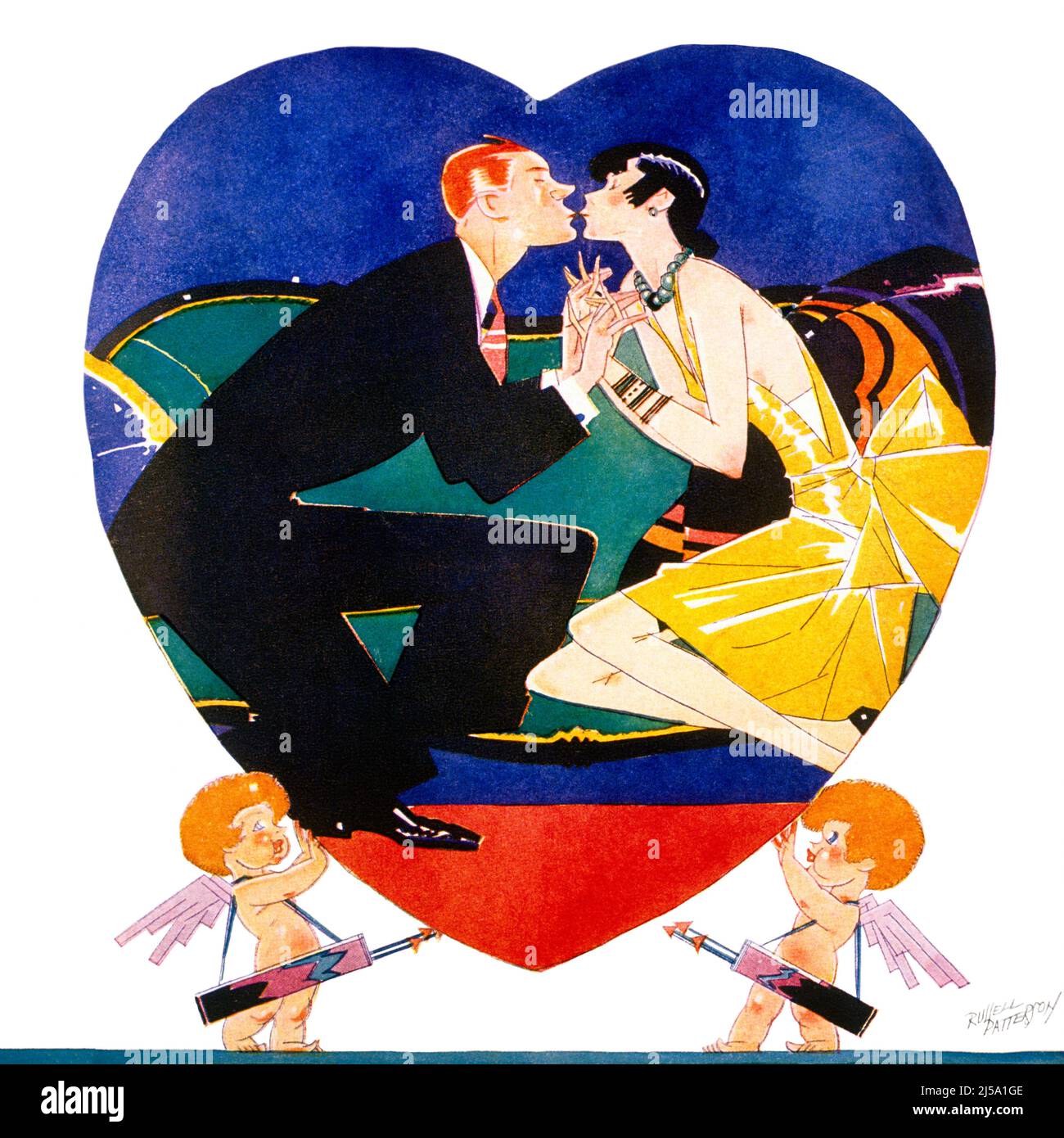 1920s couple illustration hi-res stock photography and images - Alamy