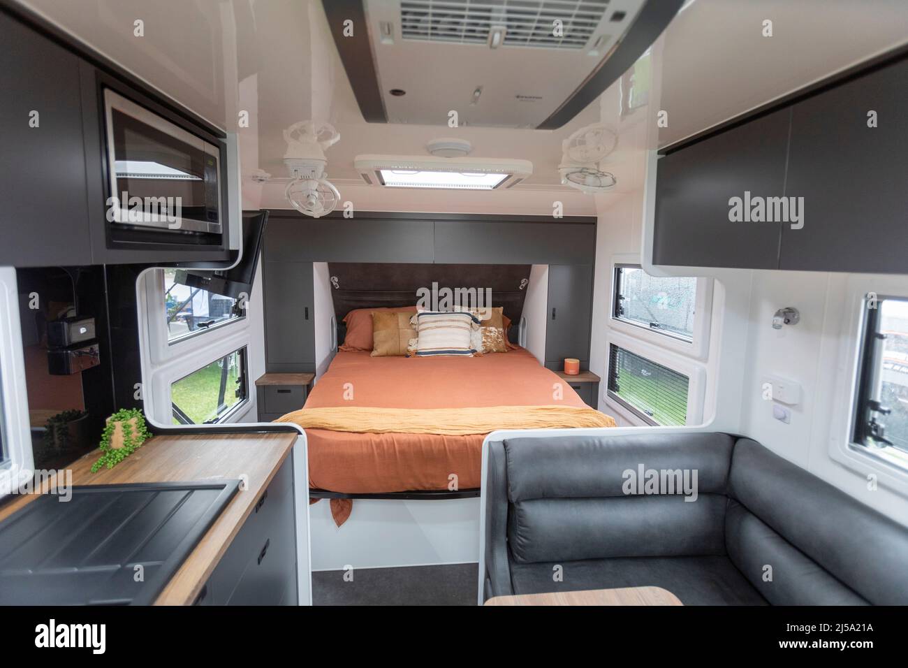 Titanium camper trailer caravan on display at the Sydney caravan and ...