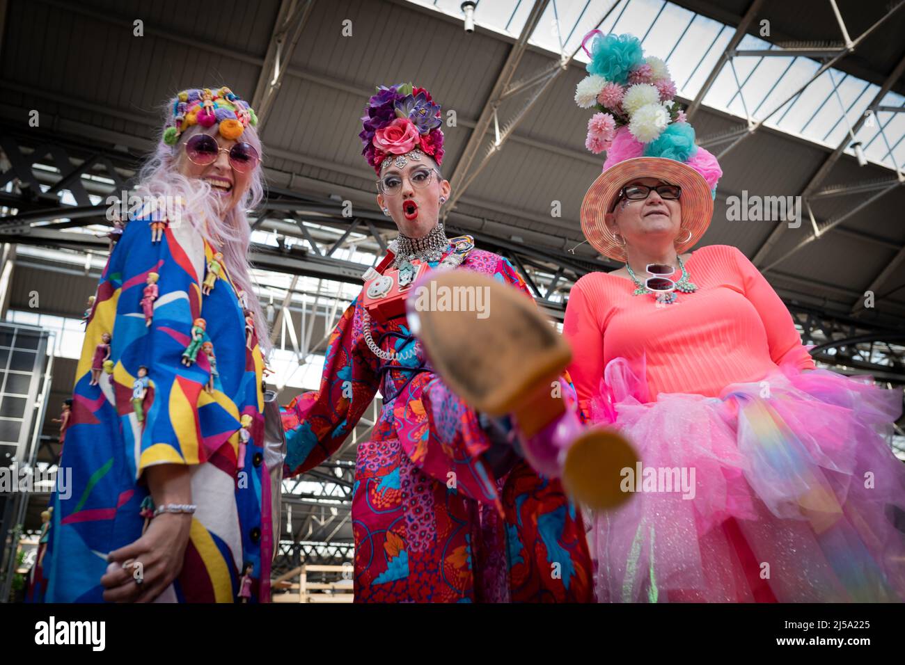 London, UK. 21st April 2022. London Colour Walk at Old Spitalfields ...