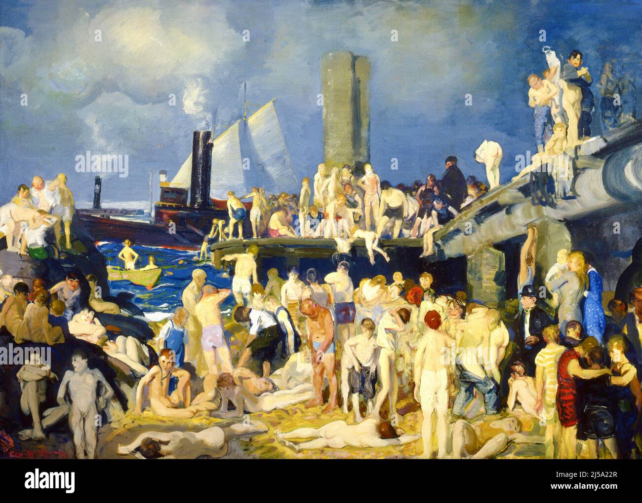 George Bellows - River Front - 1915 Stock Photo - Alamy
