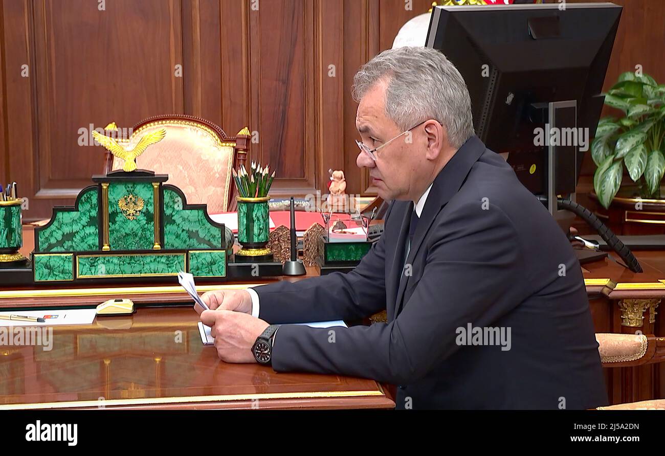 Russian President Vladimir Putin meeting with Russian Defense Minister ...