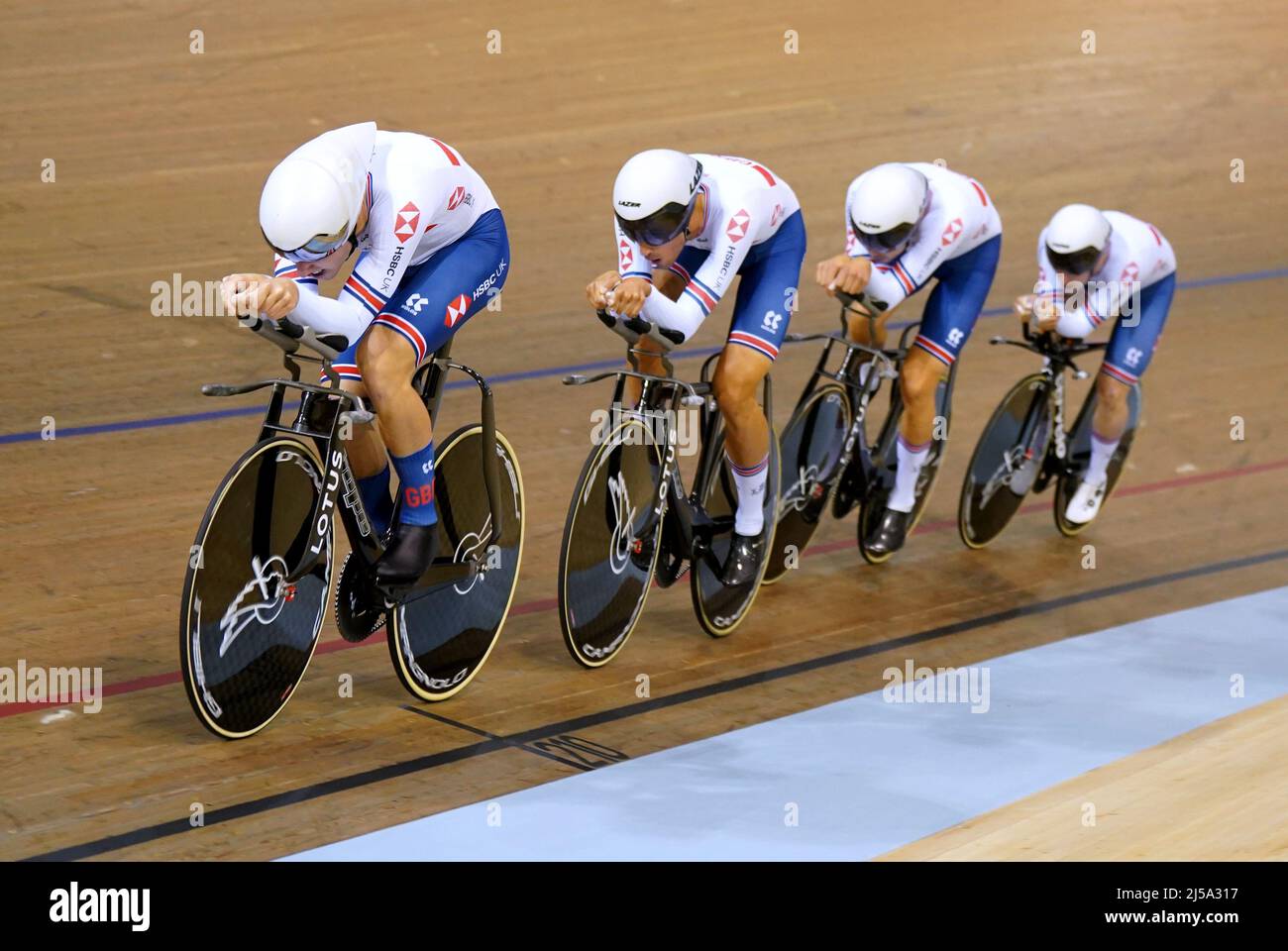 Great Britain's Rhys Britton, Charlie Tanfield, Oliver Wood and Ethan ...