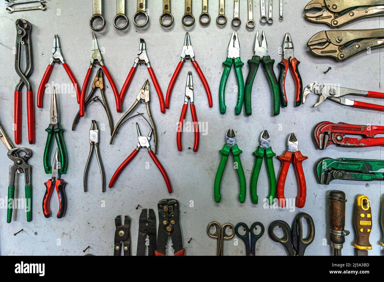 car mechanic and repair equipment stand Stock Photo - Alamy