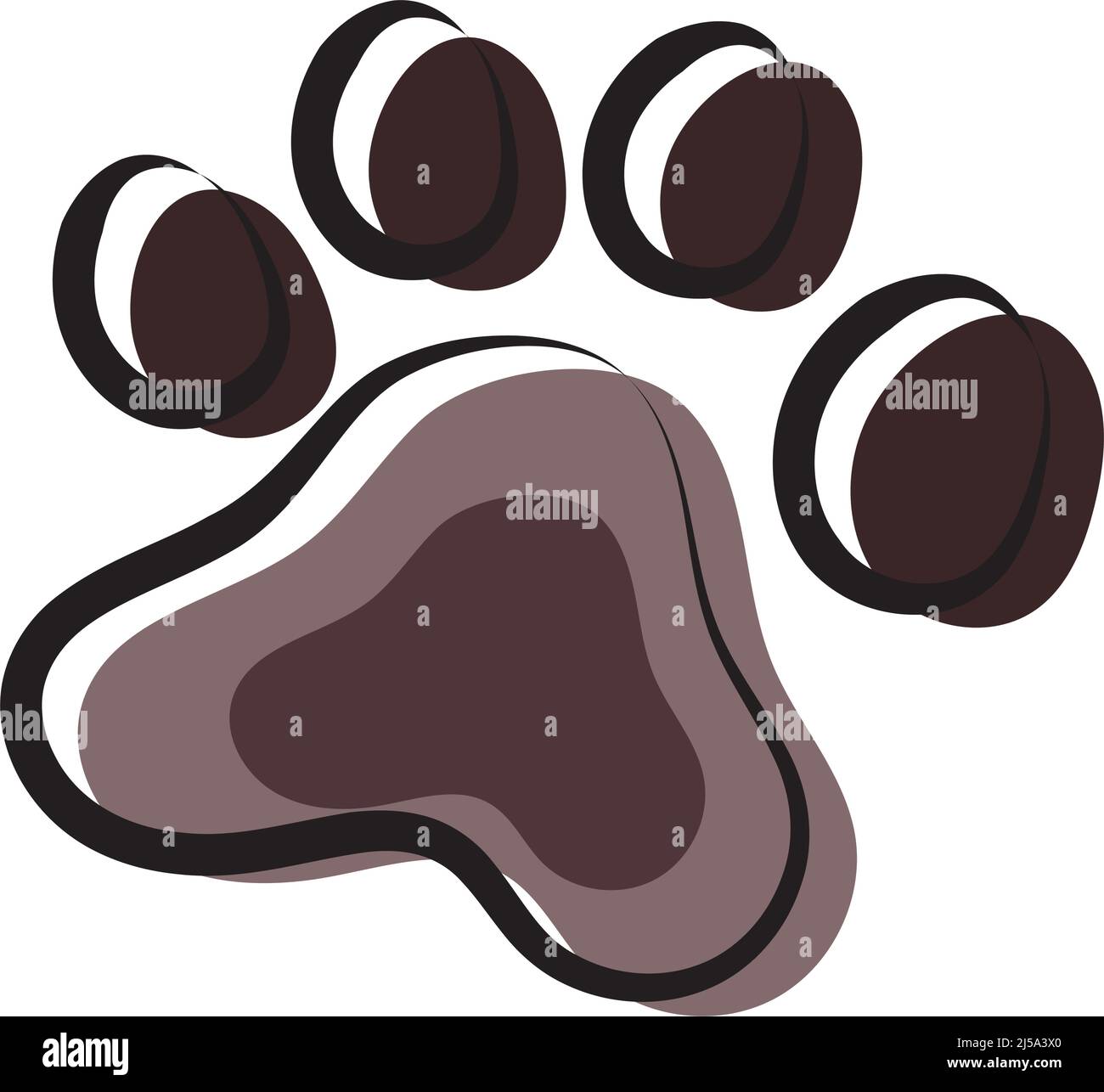Isolated cat footprint icon Cute design Vector Stock Vector Image & Art ...