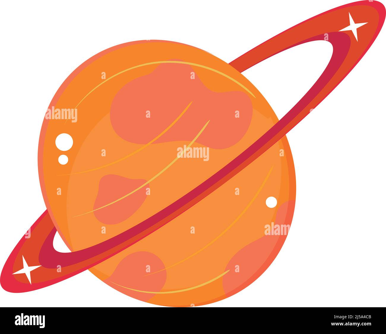 Isolated colored planet icon with rings Cute design Vector Stock Vector ...