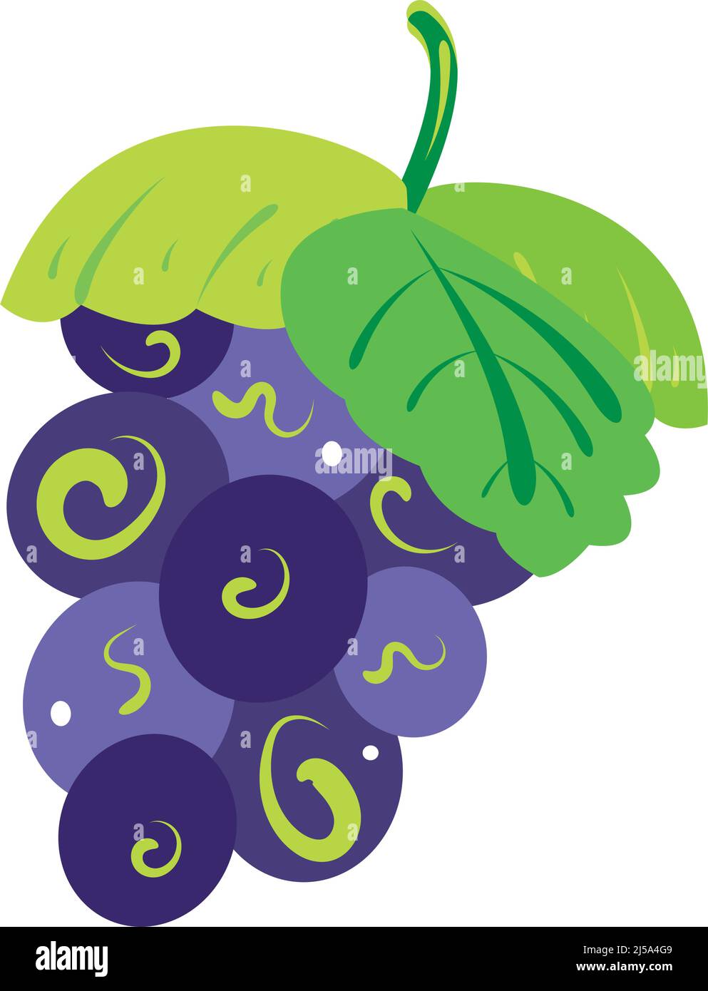 Isolated colored grapes icon Cute design Vector Stock Vector Image ...