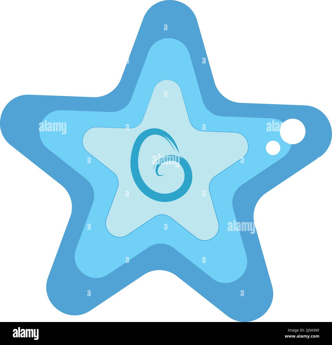 Isolated colored star shape icon Cute design Vector Stock Vector Image ...