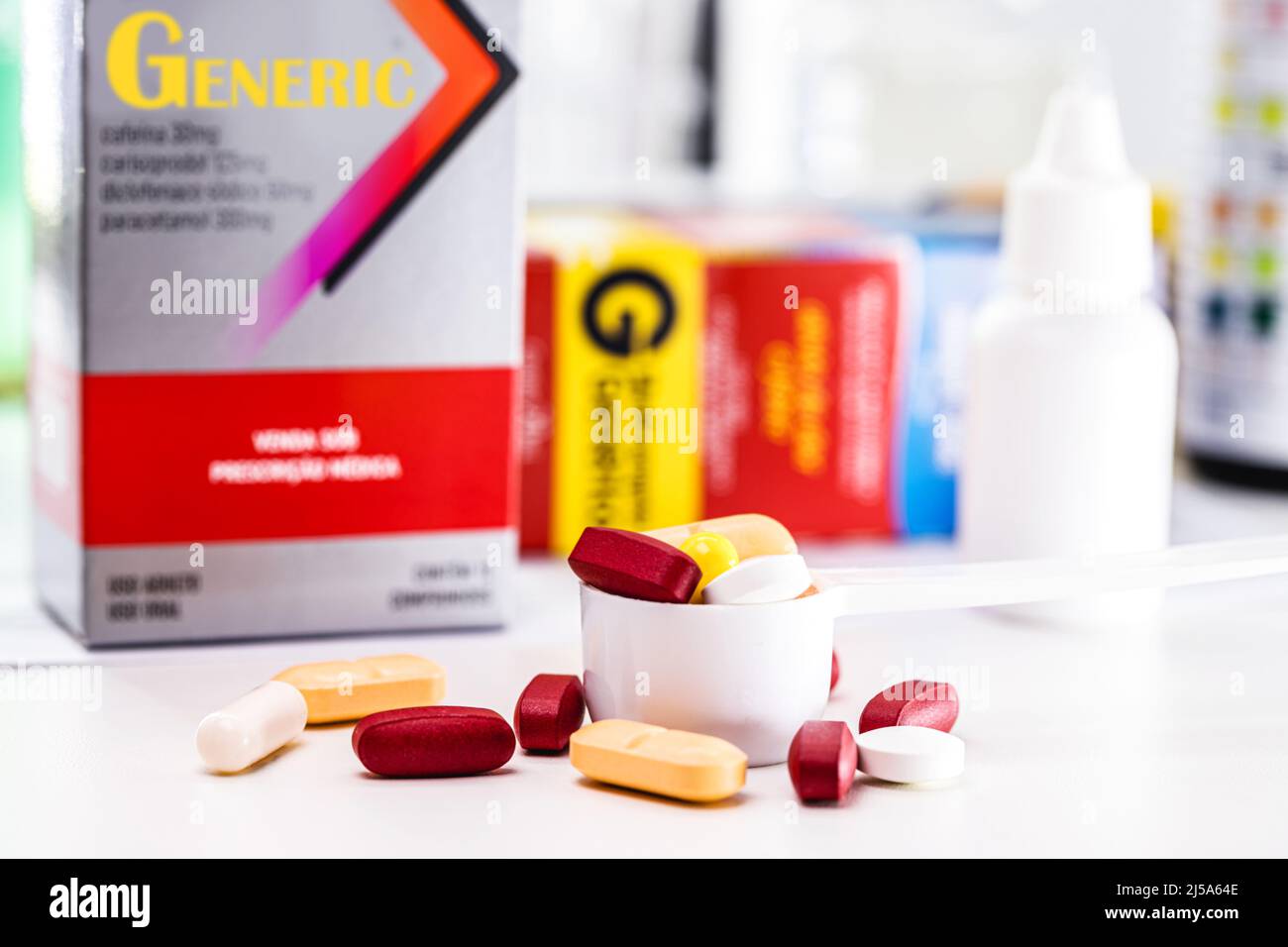 generic drug tablets and capsules, with the same active substance ...