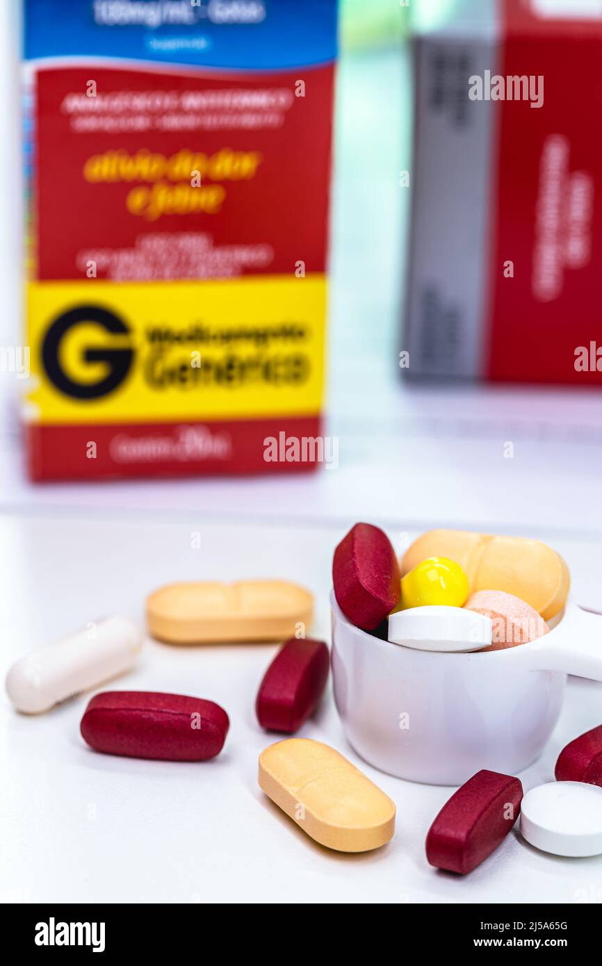 generic drug tablets and capsules, with the same active substance ...