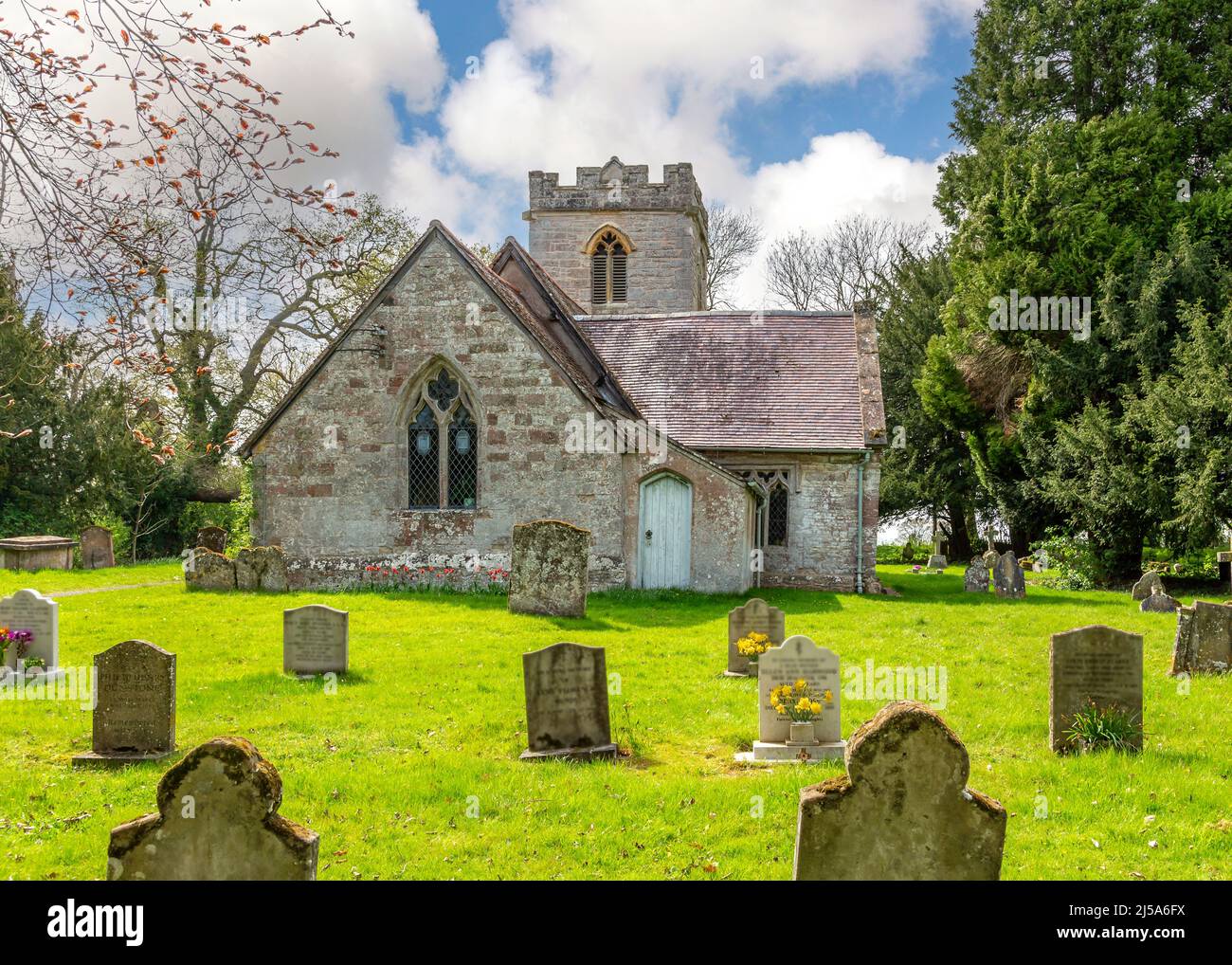 Church of St. Peter in Abbots Morton, Worcestershire, England Stock ...