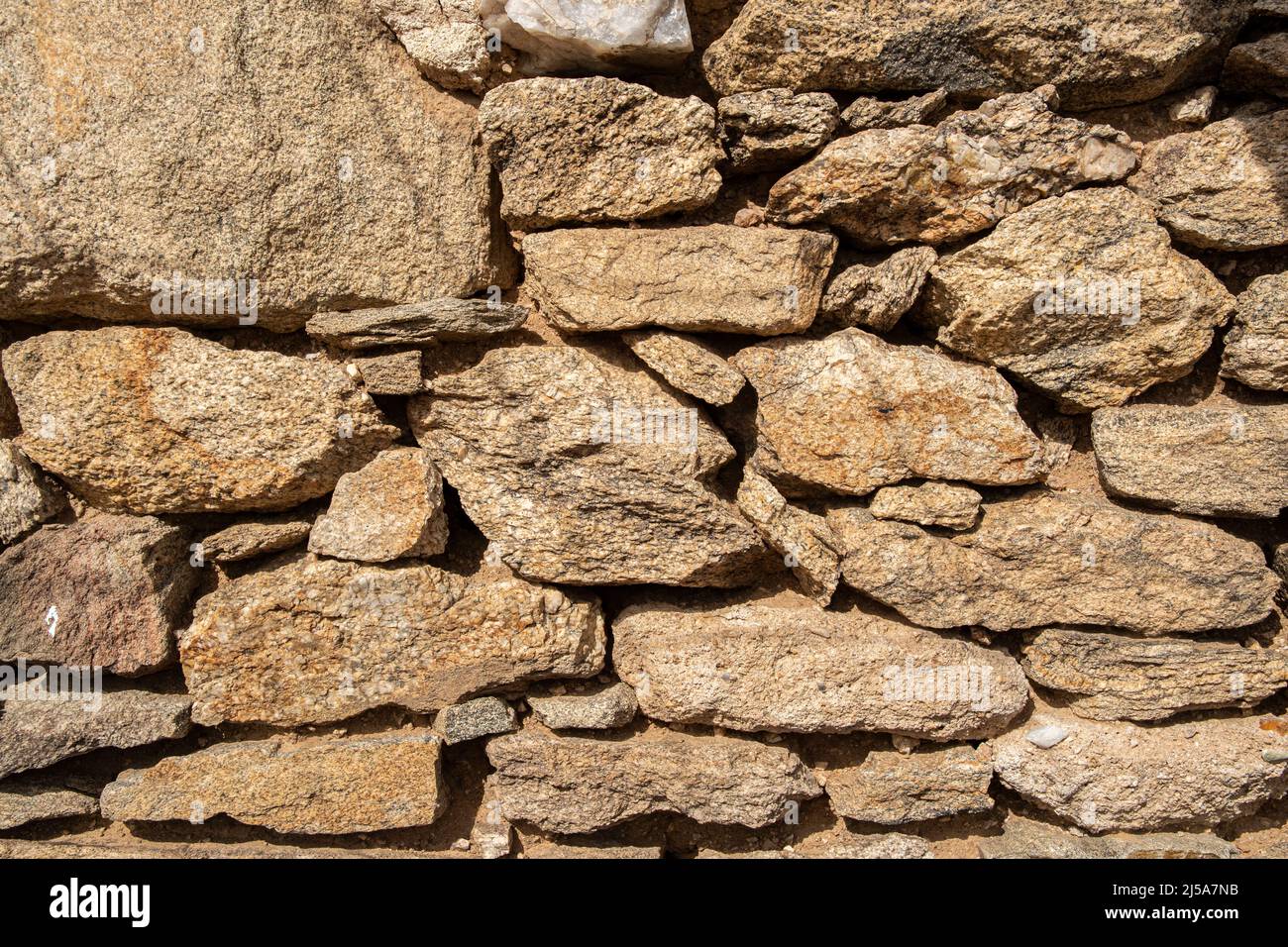 Dry masonry stone wall closeup as background Stock Photo - Alamy