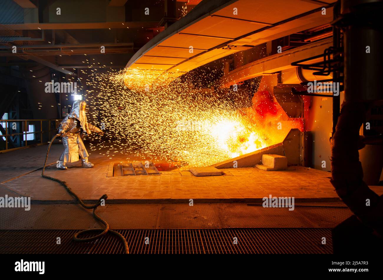 Factory furnace ignition (1 Stock Photo - Alamy