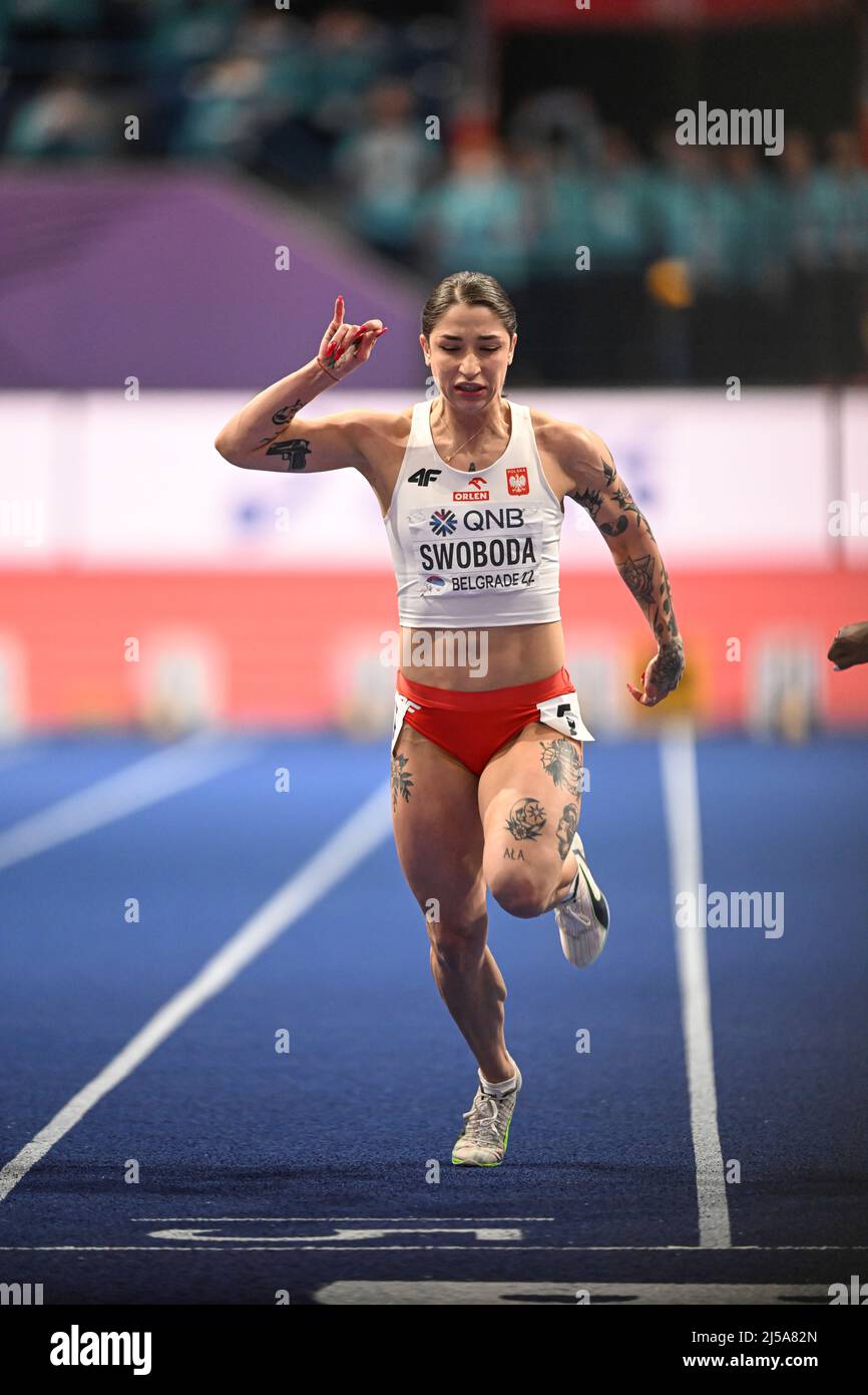 Ewa Swoboda participating in the Belgrade 2022 World Indoor ...