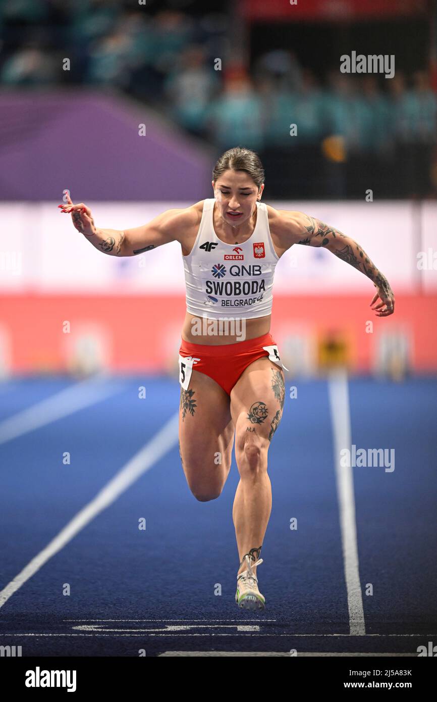 Ewa Swoboda participating in the Belgrade 2022 World Indoor ...